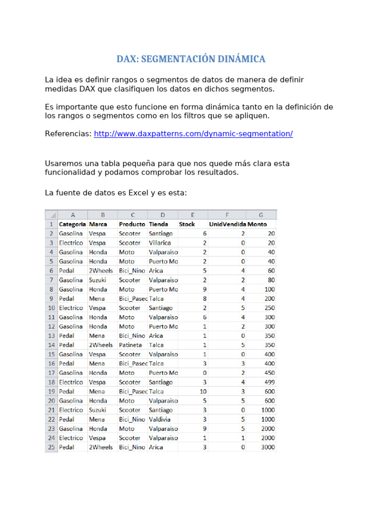 Pbi DAX Segmentacion Dinamica | PDF