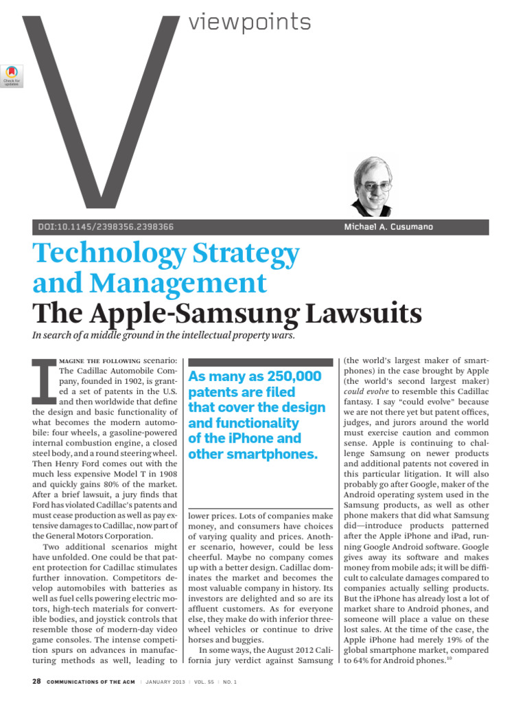 Apple vs. Samsung Patent Wars Explained | PDF | Apple Inc. | Smartphone