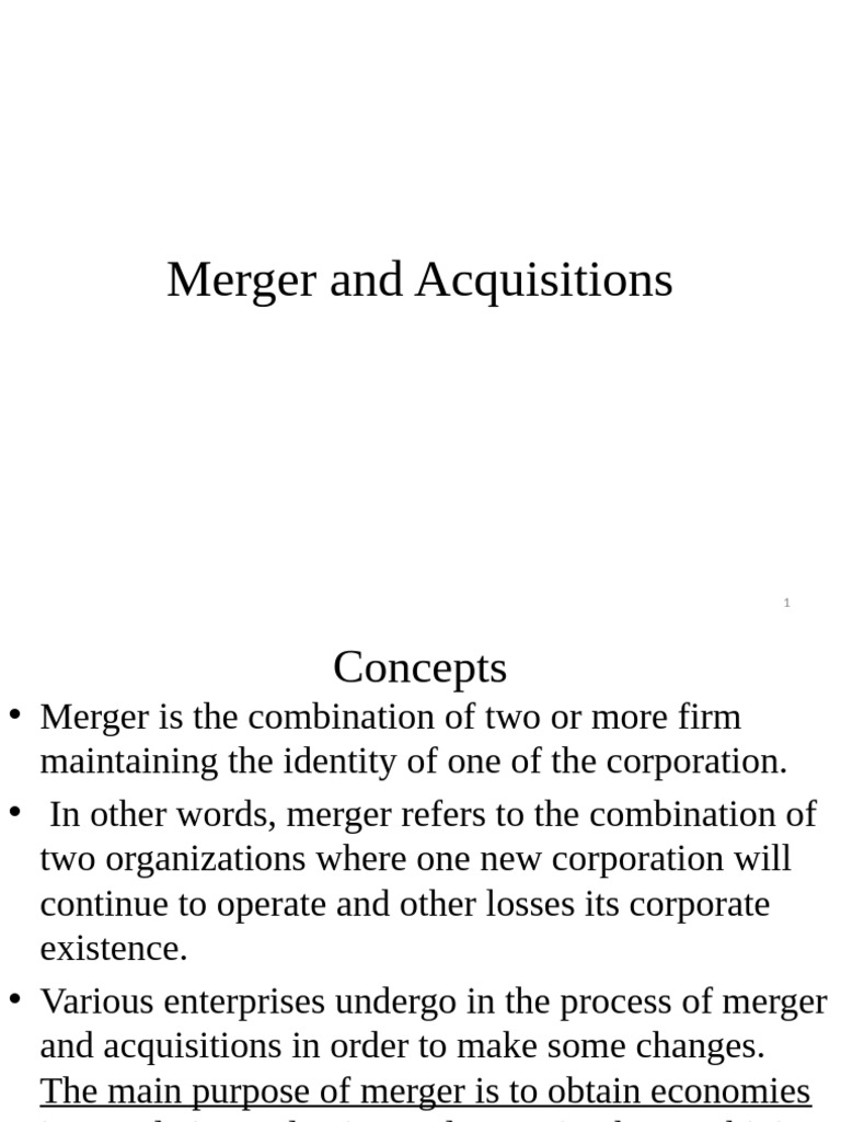 Merger and Acquisitions | PDF | Mergers And Acquisitions | Business