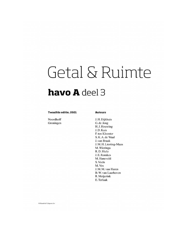 Havo A 12e Deel 3 | PDF
