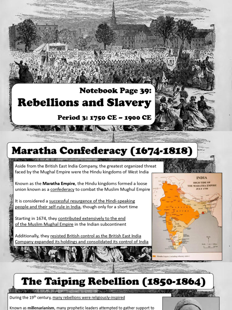 Rebellions and Slavery (1750-1900 CE) | PDF | Slavery | Abolitionism