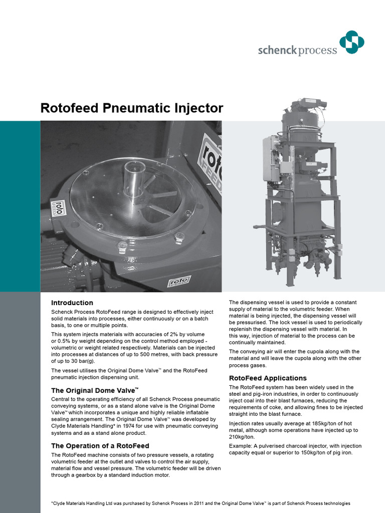 RotoFeed System Overview and Applications | PDF | Valve | Blast Furnace