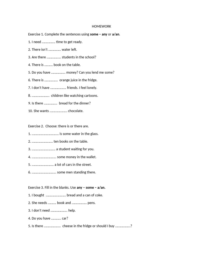 Homework Quantifiers | PDF