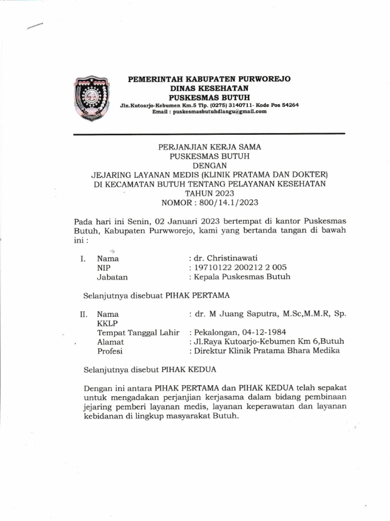 Contoh Mou Jejaring | PDF