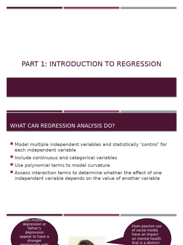Regression Part 1 Introduction Recorded PPT Lecture Slides | PDF | Regression Analysis | Linear ...
