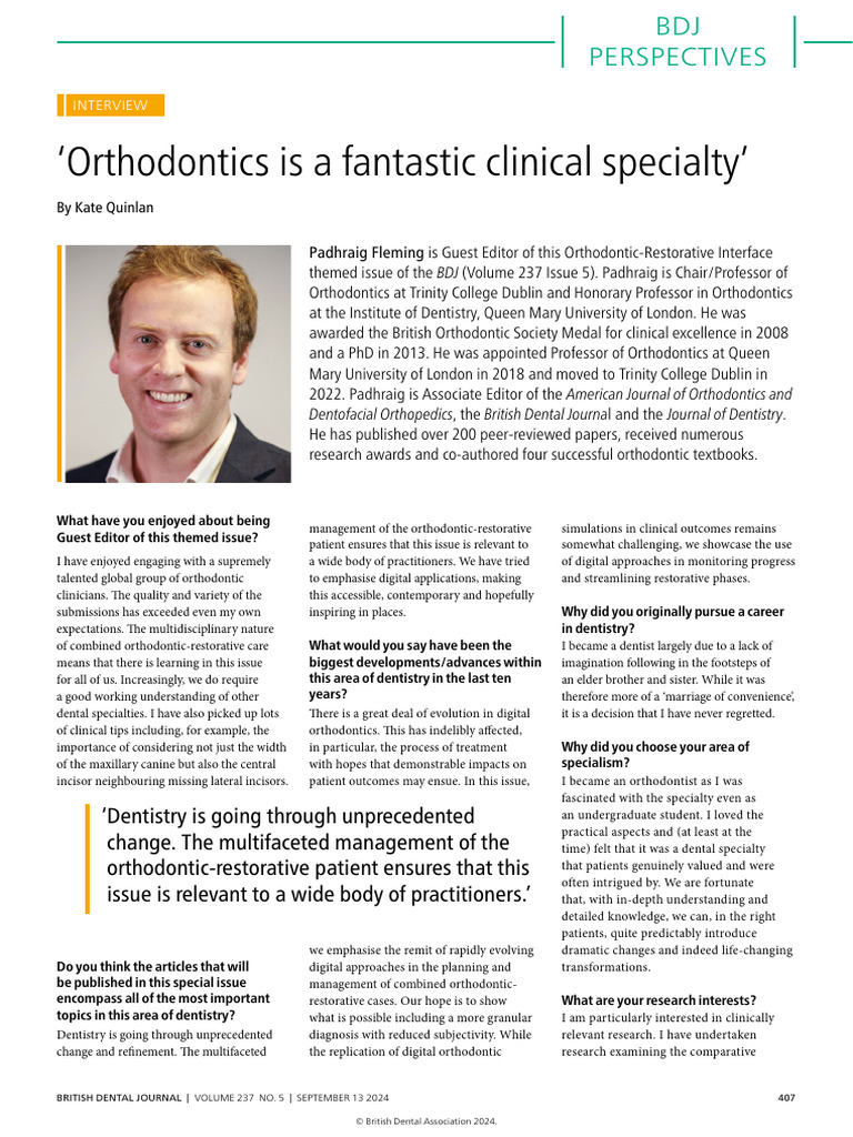 Insights on Modern Orthodontics | PDF | Orthodontics | Dentistry