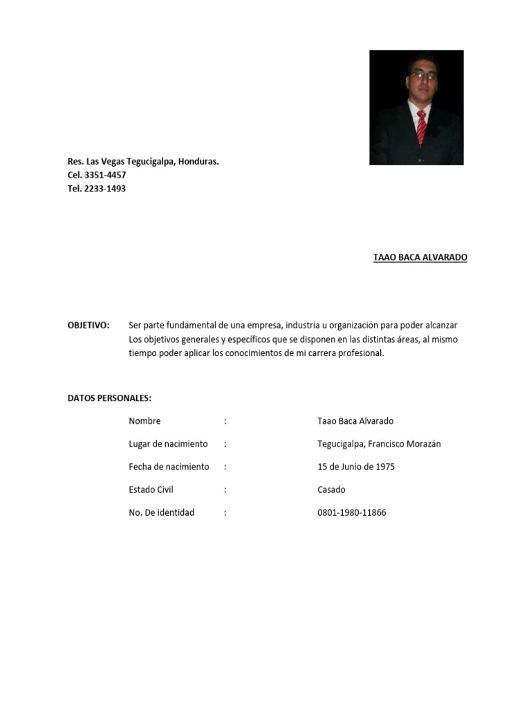 Curriculum Vitae Taao | PDF | Honduras
