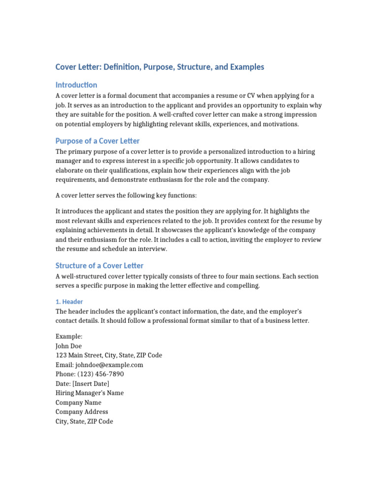 Cover Letter Lecture Document | PDF | Résumé