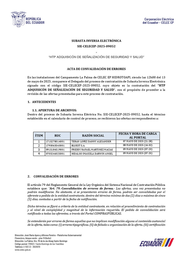 3 Acta Convalidacion Senaletica | PDF