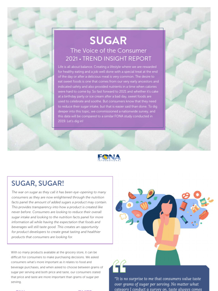 FONA Sugar Reduction 0621pdf | PDF | Sugar | Diet & Nutrition