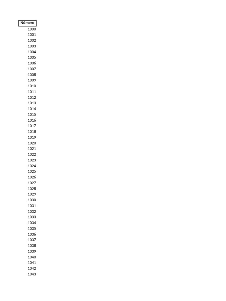 Numeros 1000 A 10000 | PDF