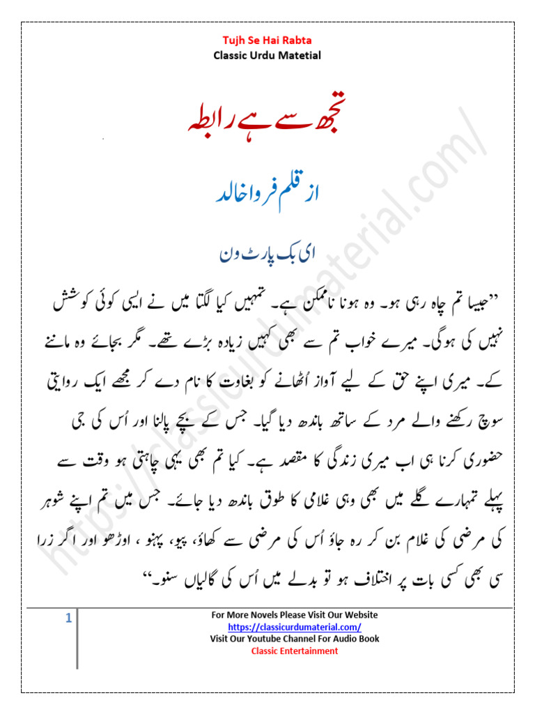 Tujh Se Hai Rabta Complete | PDF