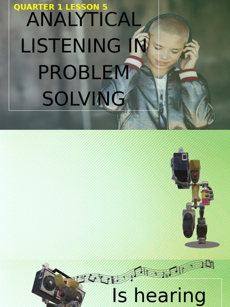 QTR 1 Lesson 5 - Analytical Listening in Problem Solving | PDF