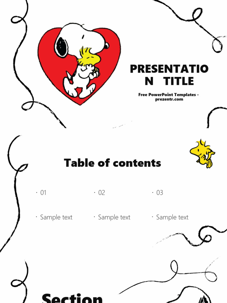 Snoopy PowerPoint Template | PDF