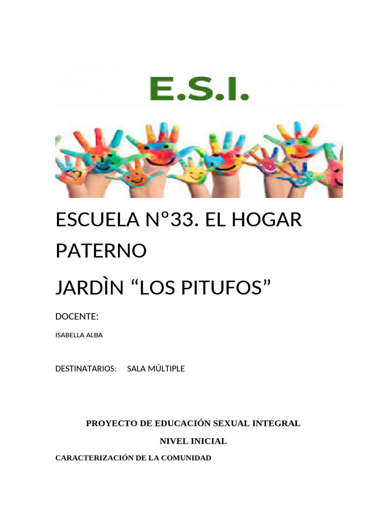 Esi 2025 | PDF | Educación de la primera infancia | Educación sexual