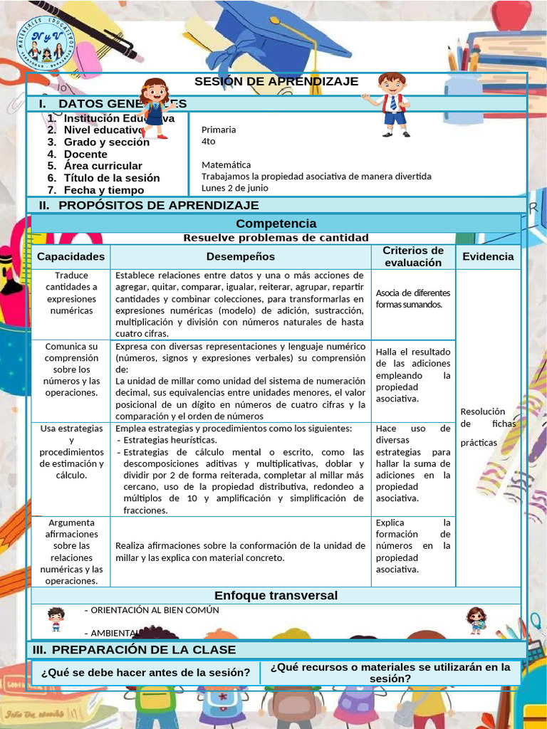 Propiedad Asociativa en Matemáticas 4to | PDF | Aritmética | Matemáticas