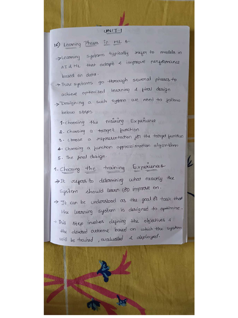 ML Unit1? | PDF
