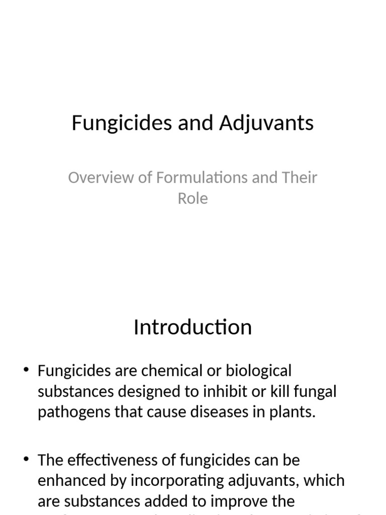 Fungicides and Adjuvants | PDF