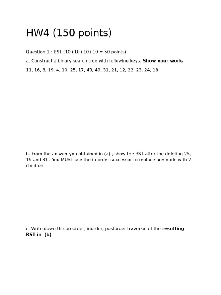 HW4 (150 Points) : Show Your Work | PDF