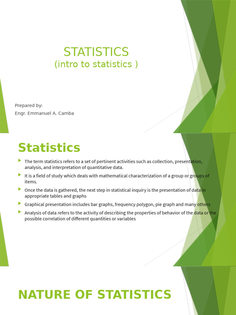 Intro To Statistics and Sample Size | PDF | Statistics | Sampling ...