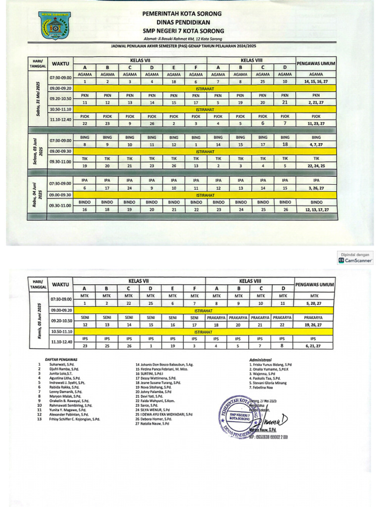 Jadwal UAS Genap 2025 | PDF