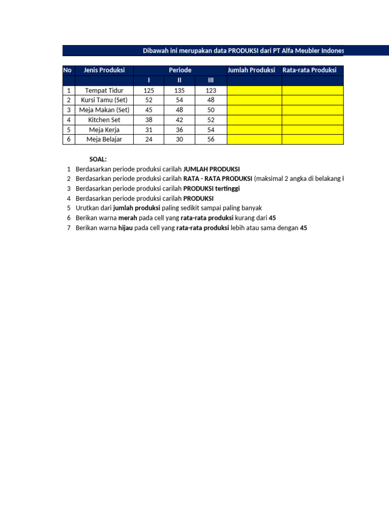 Quiz Basic Microsoft Excel (170325) | PDF