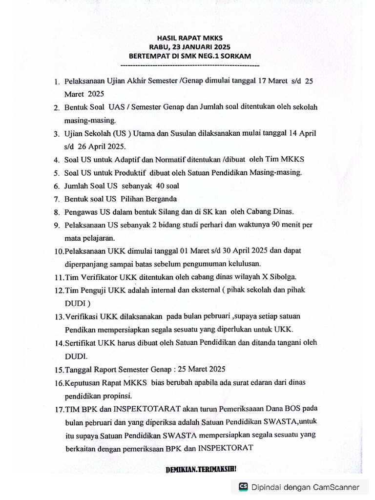 Pengumumamn MKKS | PDF