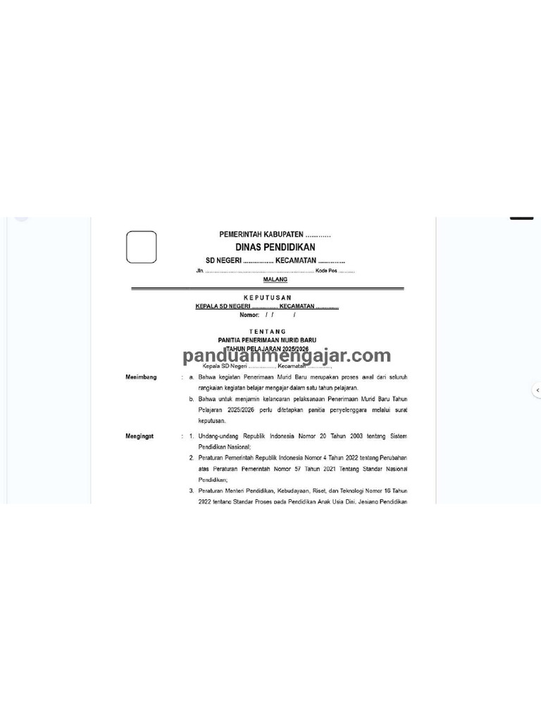 sk-panitia-ppdb (1) | PDF