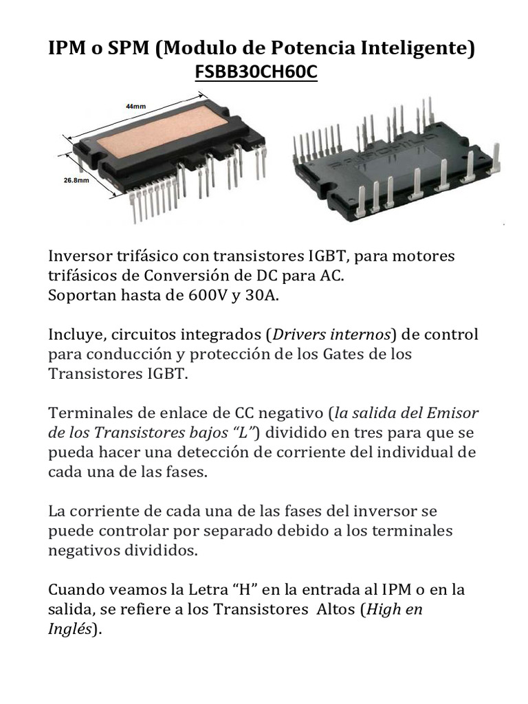 Segundo - Analisis Del Datasheet Del IPM | PDF | Transistor | Corriente ...