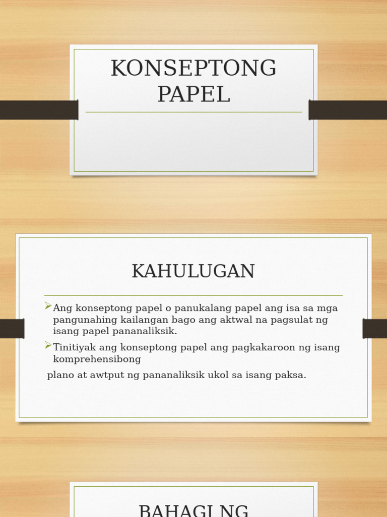 Konseptong Papel | PDF