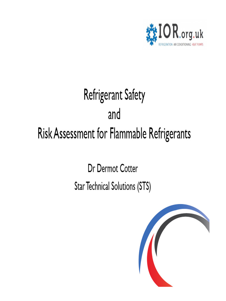 Refrigeration Safety and Risk Assessments For Flammable Refrigerants ...