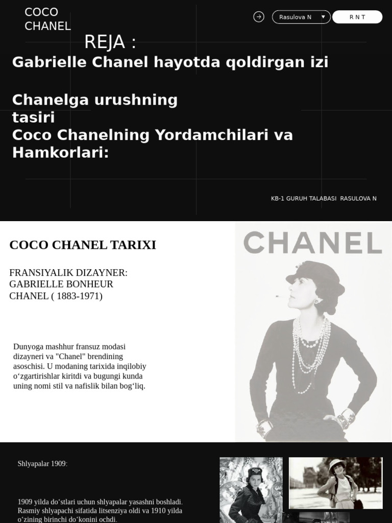 Coco Chanel - Powerpoint | PDF