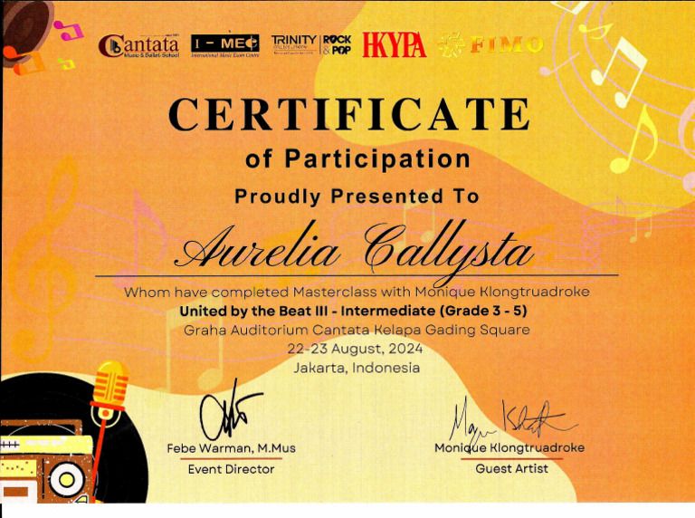 Certificate Aurel | PDF