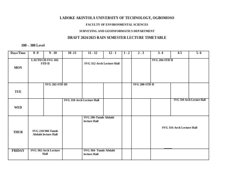 2024 - 2025 Rain Draft Time Table SVG | PDF