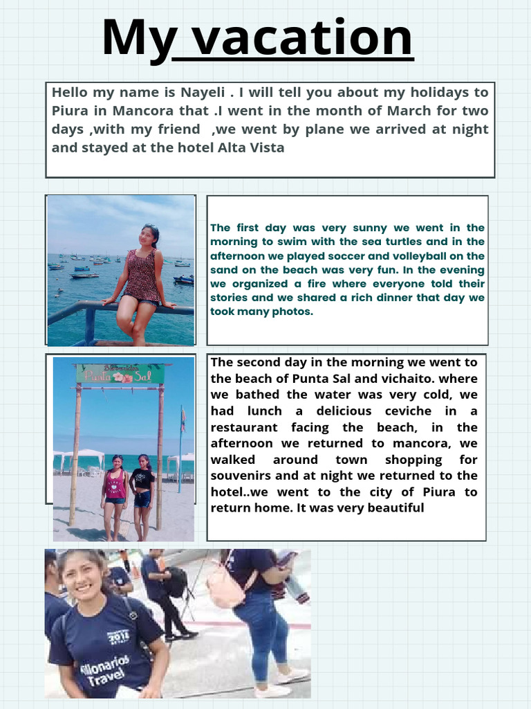 My Summer Vacation Worksheet | PDF