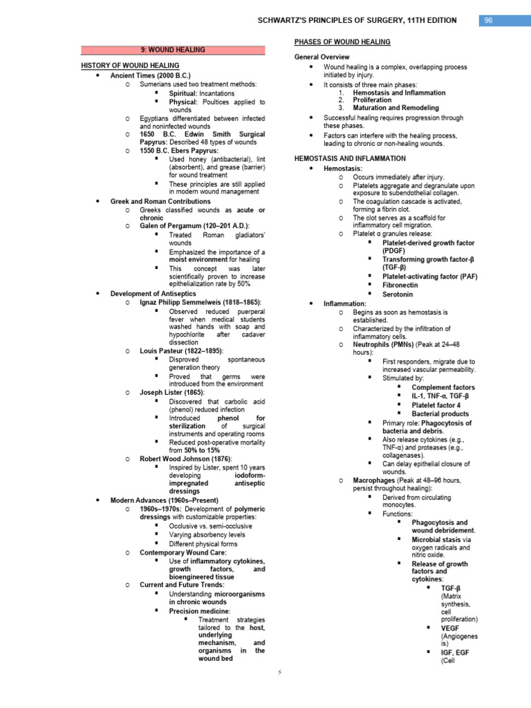 Surgery (Wound Healing) | PDF | Wound Healing | Healing