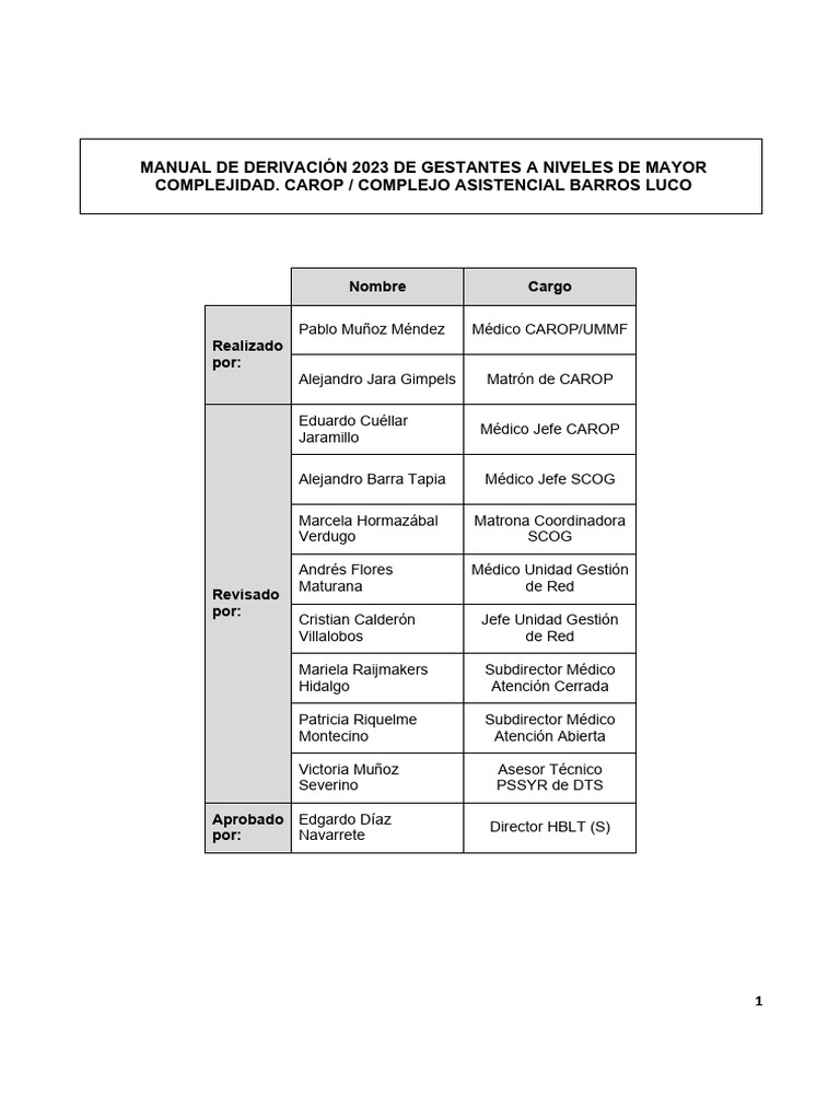 Guia Derivacion CAROP 2023 | PDF | El embarazo | Trastorno depresivo mayor