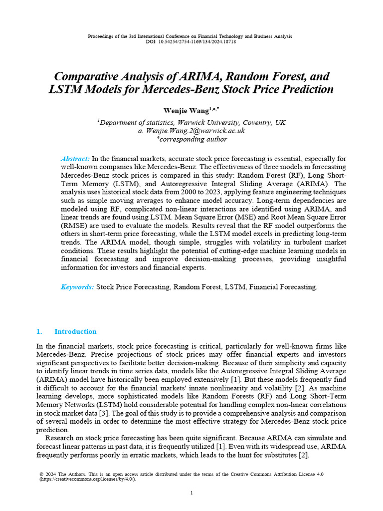 Comparative Analysis of ARIMA Random Forest and LS | PDF | Forecasting | Autoregressive ...