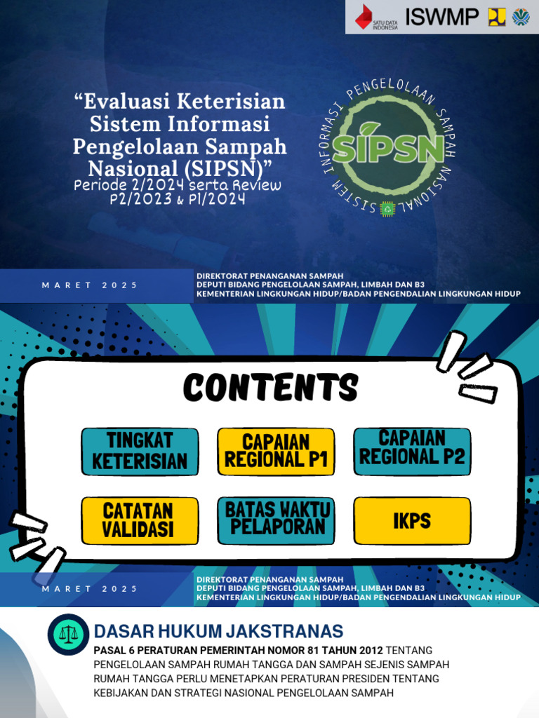 Evaluasi SIPSN dan Target Pengelolaan Sampah | PDF