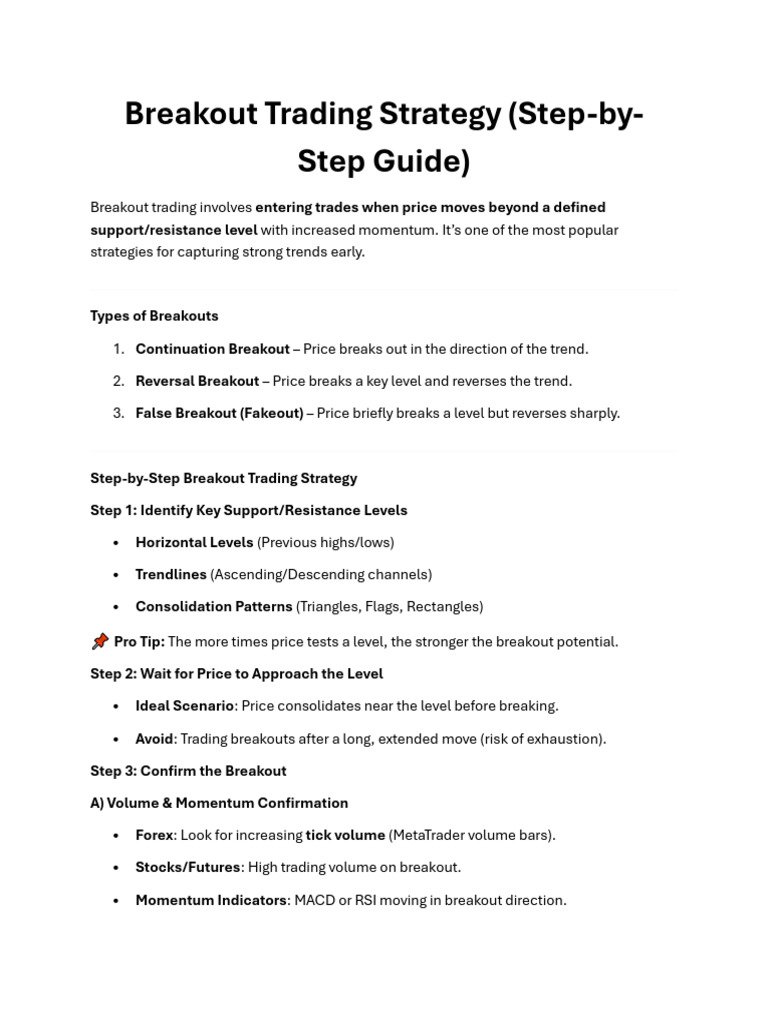 Breakout Trading Strategy | PDF | Financial Economics | Economies