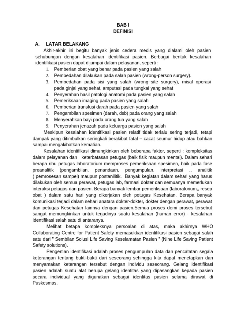 PANDUAN IDENTIFIKASI | PDF