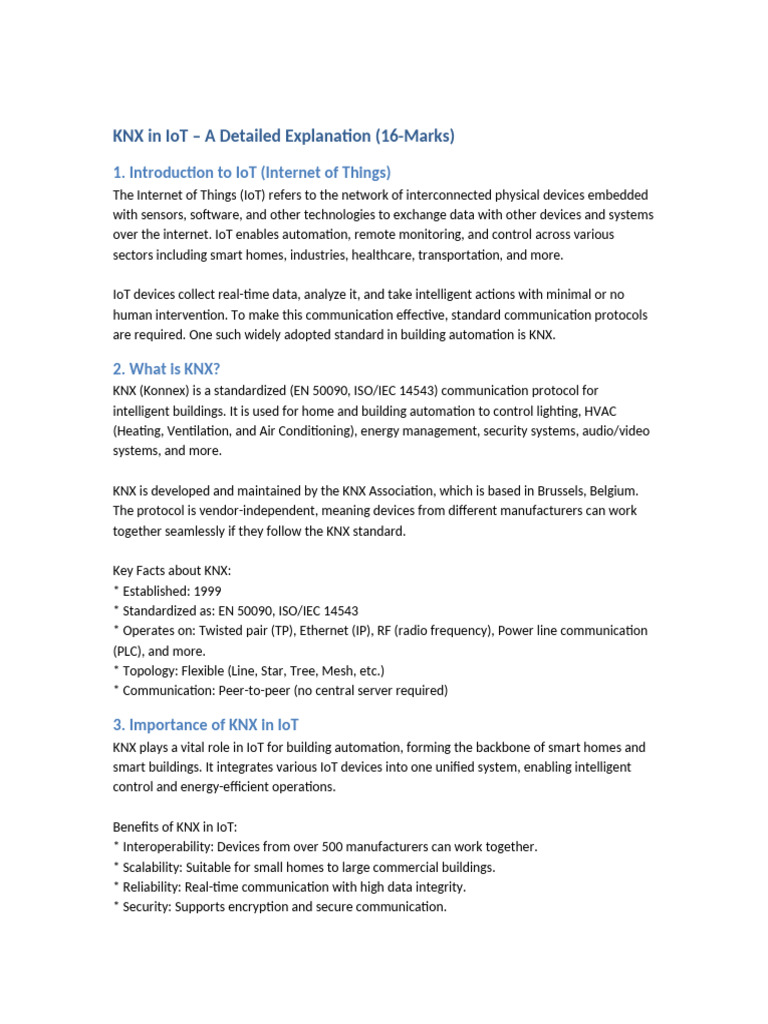 KNX Protocol: Backbone of IoT Systems | PDF | Internet Of Things ...