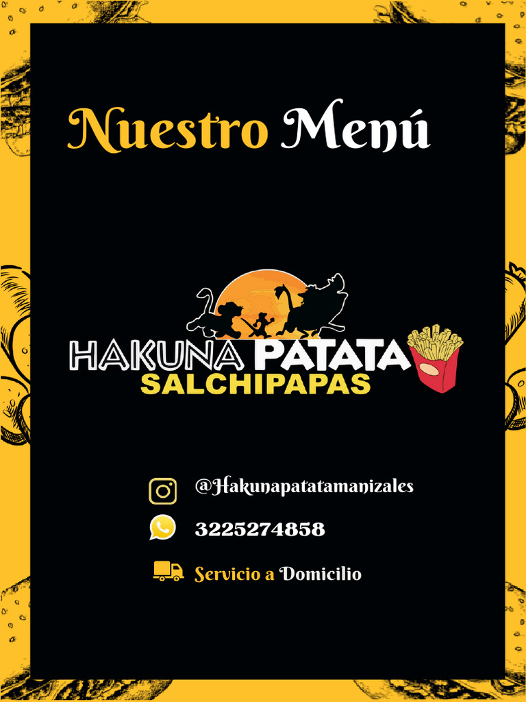 Menú de Casa Hakuna Patata | PDF | Parilla | Hamburguesas