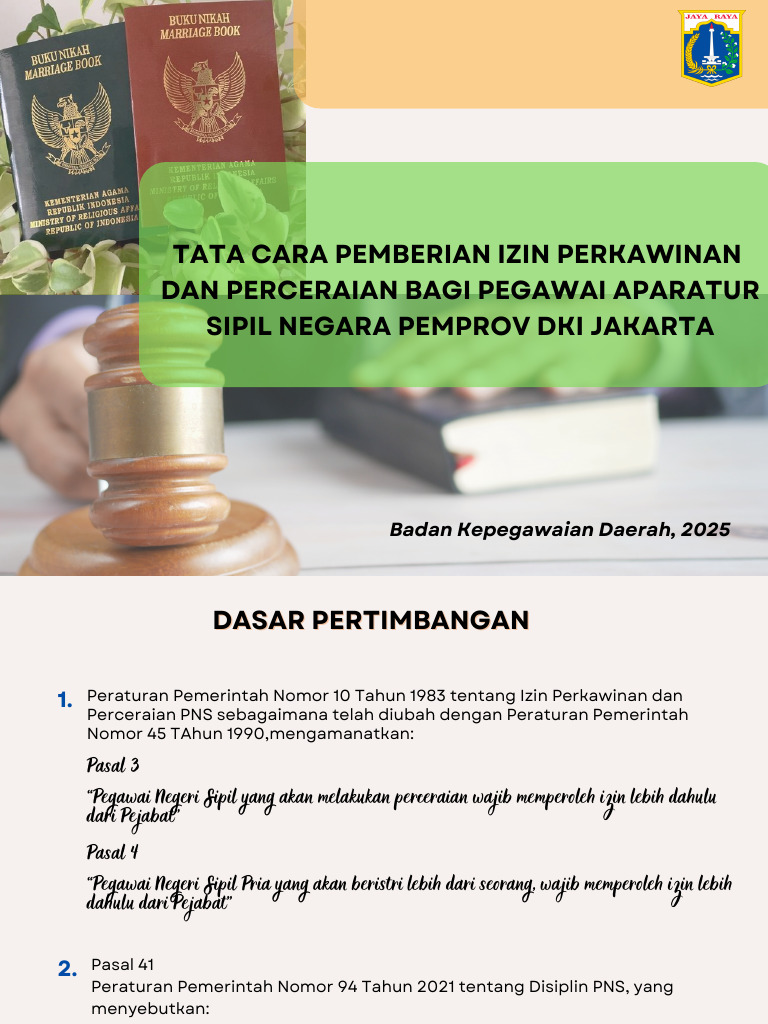 Paparan Izin Perkawinan Perceraian | PDF