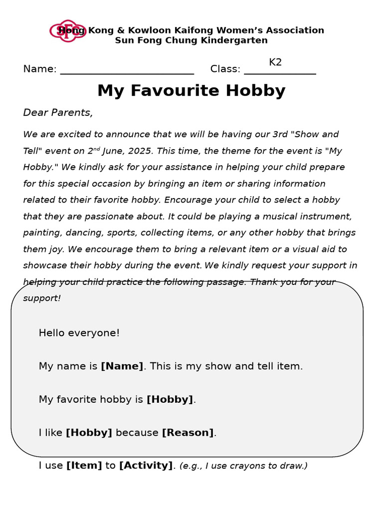 K2 Show and Tell Hobby | PDF