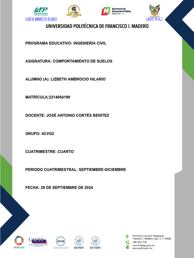 Lizbeth Ambrocio Hilario Gravimetria | PDF