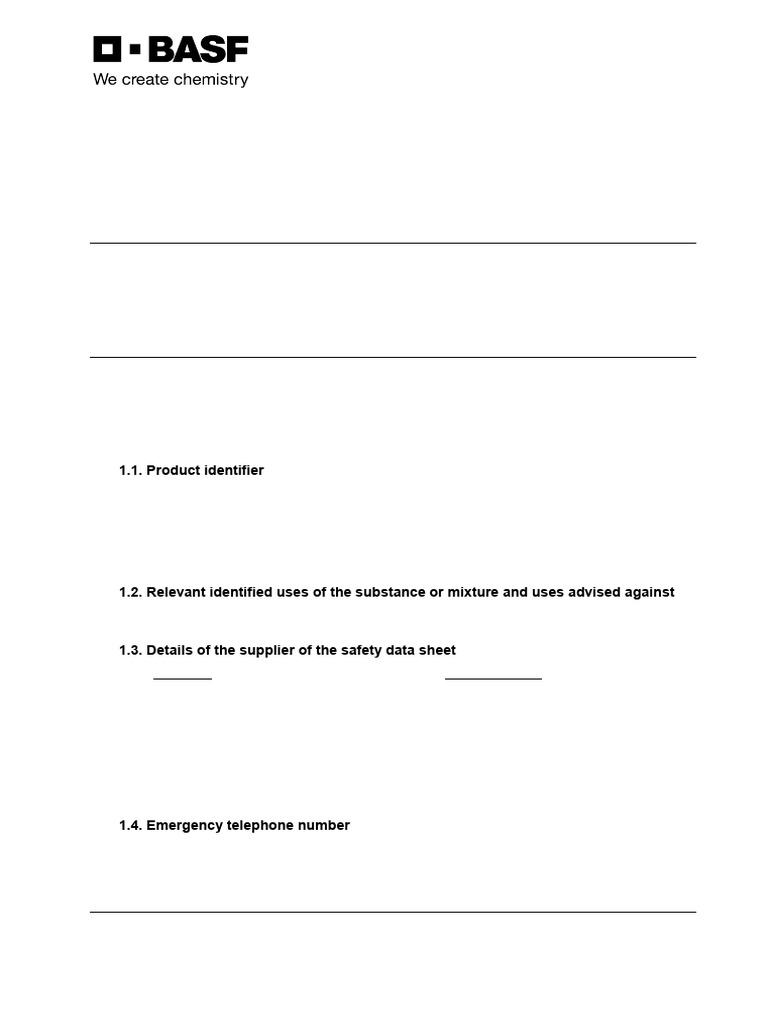 Kolliphor® PS 80 Safety Data Sheet | PDF | Dangerous Goods | Toxicity