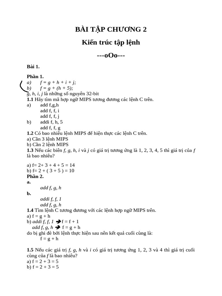 24521068-Bai Tap Chuong 2 Phan 1 | PDF