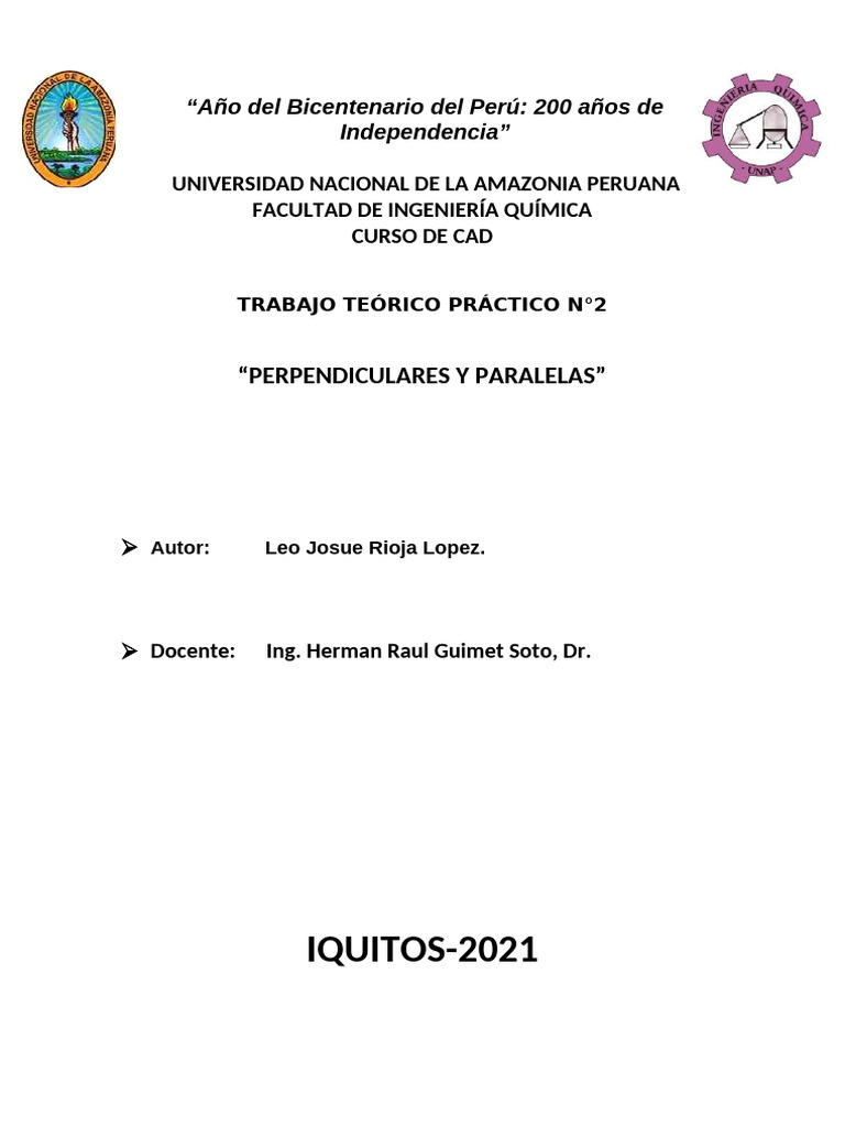Trabajo Teorico Practica N°02 | PDF | Perpendicular | Geometría euclidiana