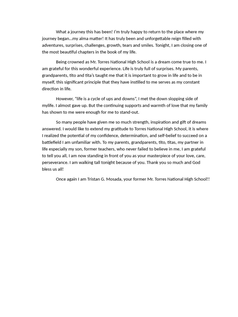 Farewell Speech | PDF